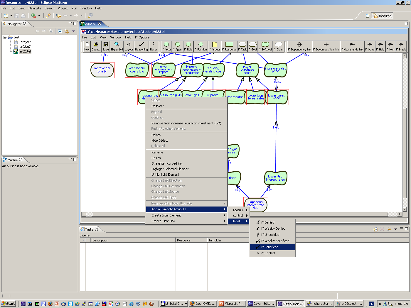 OpenOME, an requirements engineering tool