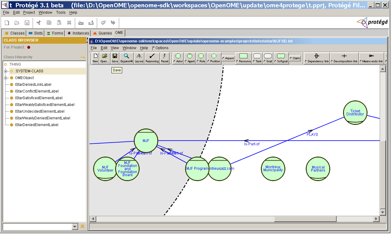 OpenOME, an requirements engineering tool