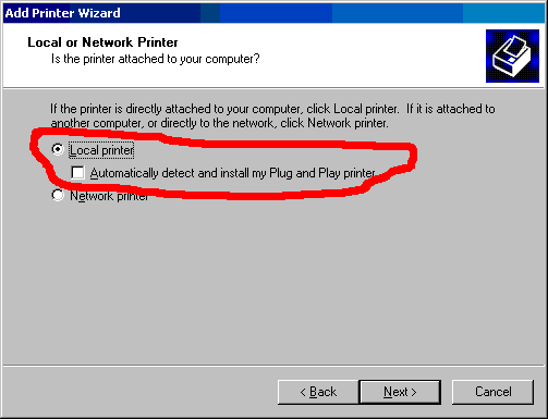 Set up LPR printing for Windows 2000