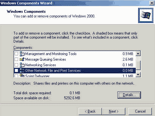 Set up LPR printing for Windows 2000